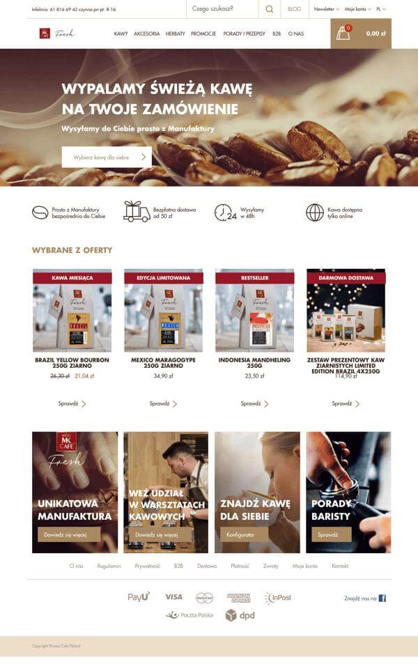 MK Cafe: Fresh Dedicated B2C Shopping Platform Based on Magento